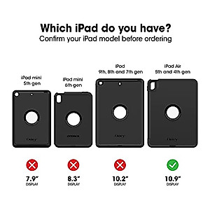 OTTERBOX DEFENDER SERIES Case for iPad Air (4th & 5th Gen) - Non-retail/Ships in Polybag - BLACK