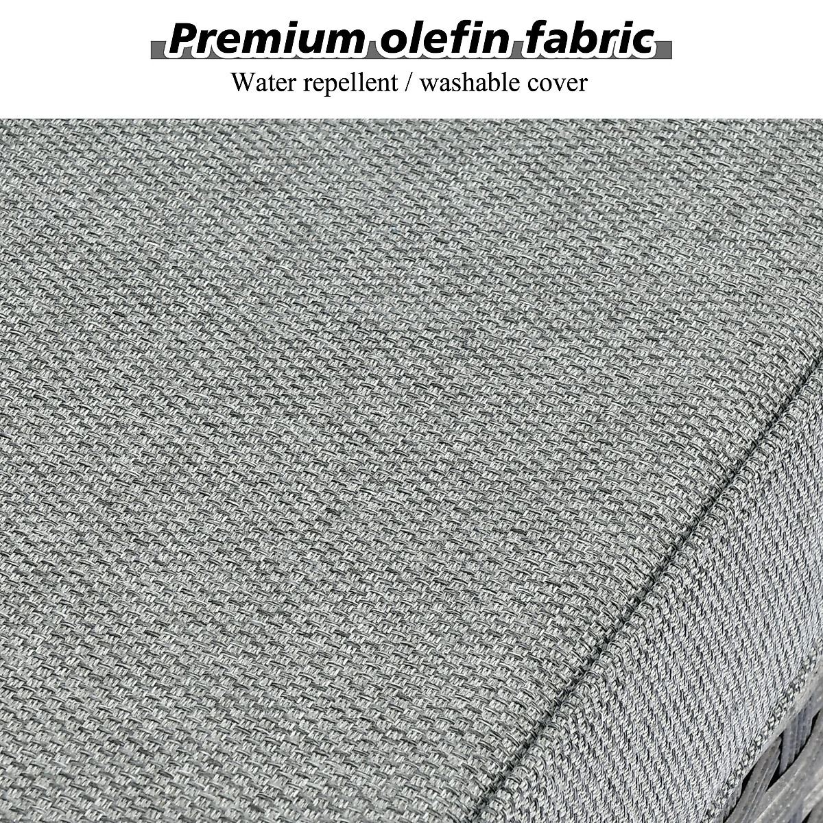 HOOOWOOO Outdoor Patio Sectional Furniture Sofa Set with Propane Fire Pit Table,13 Piece Large Modern Wicker Couch with Widened Armrest,Modular L Shaped Conversation Seating Set(Grey Strip)