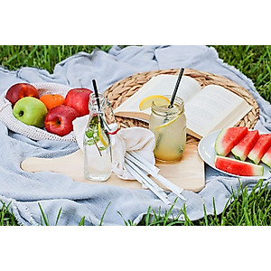 GREENPRINT Box of 1000 Black Agave Fiber Straws Individually Wrapped Alternative to Plastic Paper Straws Plant Based Agave 8inch