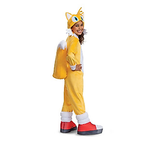 Disguise Kid's Sonic 2 Tails Costume - Child Miles Tails Prower Cosplay Outfit - Boys & Girls Video Game Character Costume 7/8