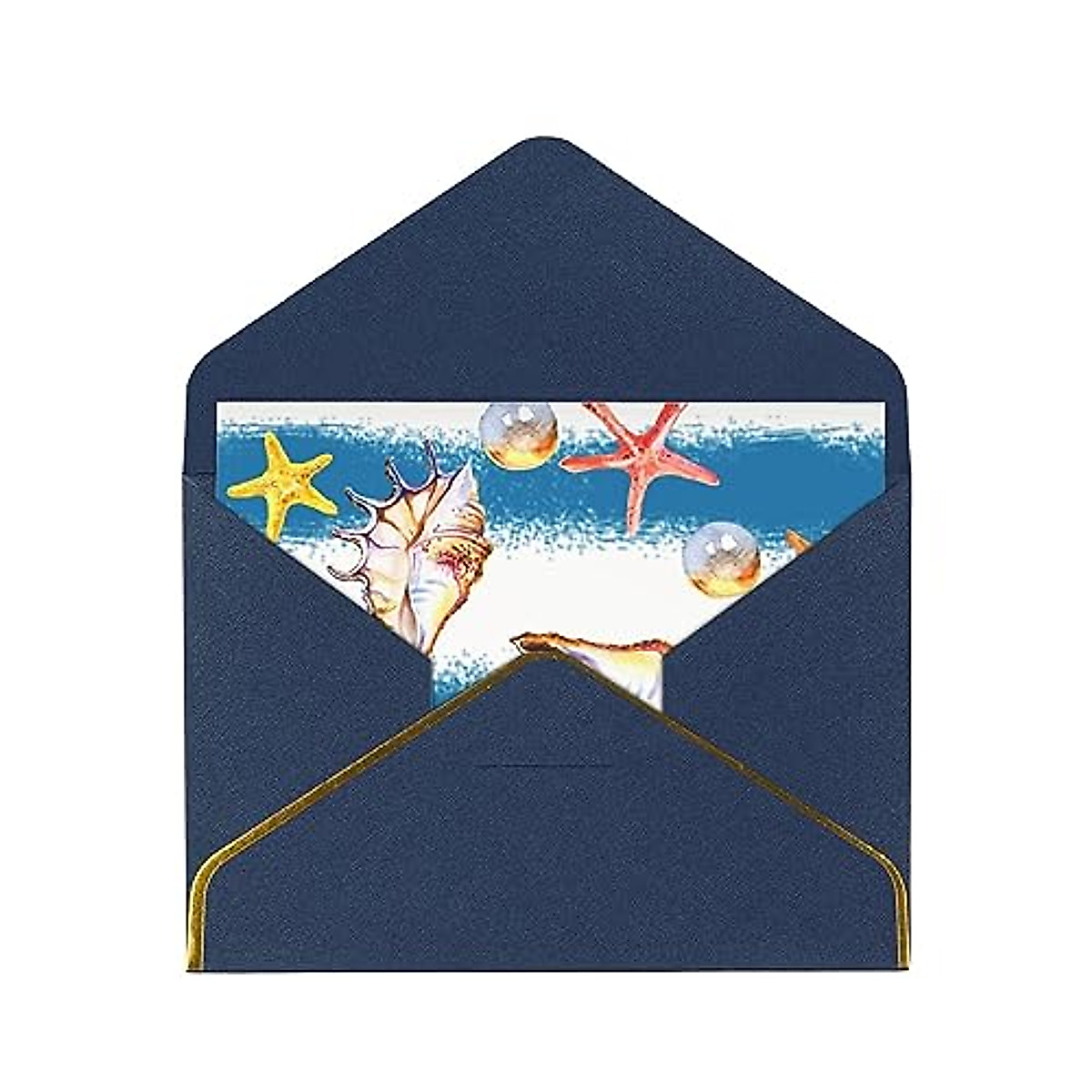 PAILON Starfish and Conch Thank You Cards With Envelopes, Blank Greeting Note Cards With Envelopes Blank Inside, Funny Birthday Cards For Women Men, Thank You Card For Wedding Business,Graduation