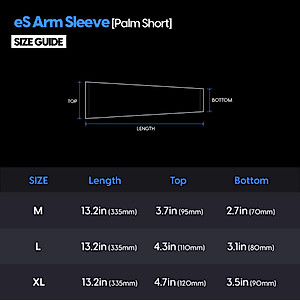 PULSAR eS Gaming Arm Sleeve for Esports Gaming Compression Sleeve, Palm Short L White