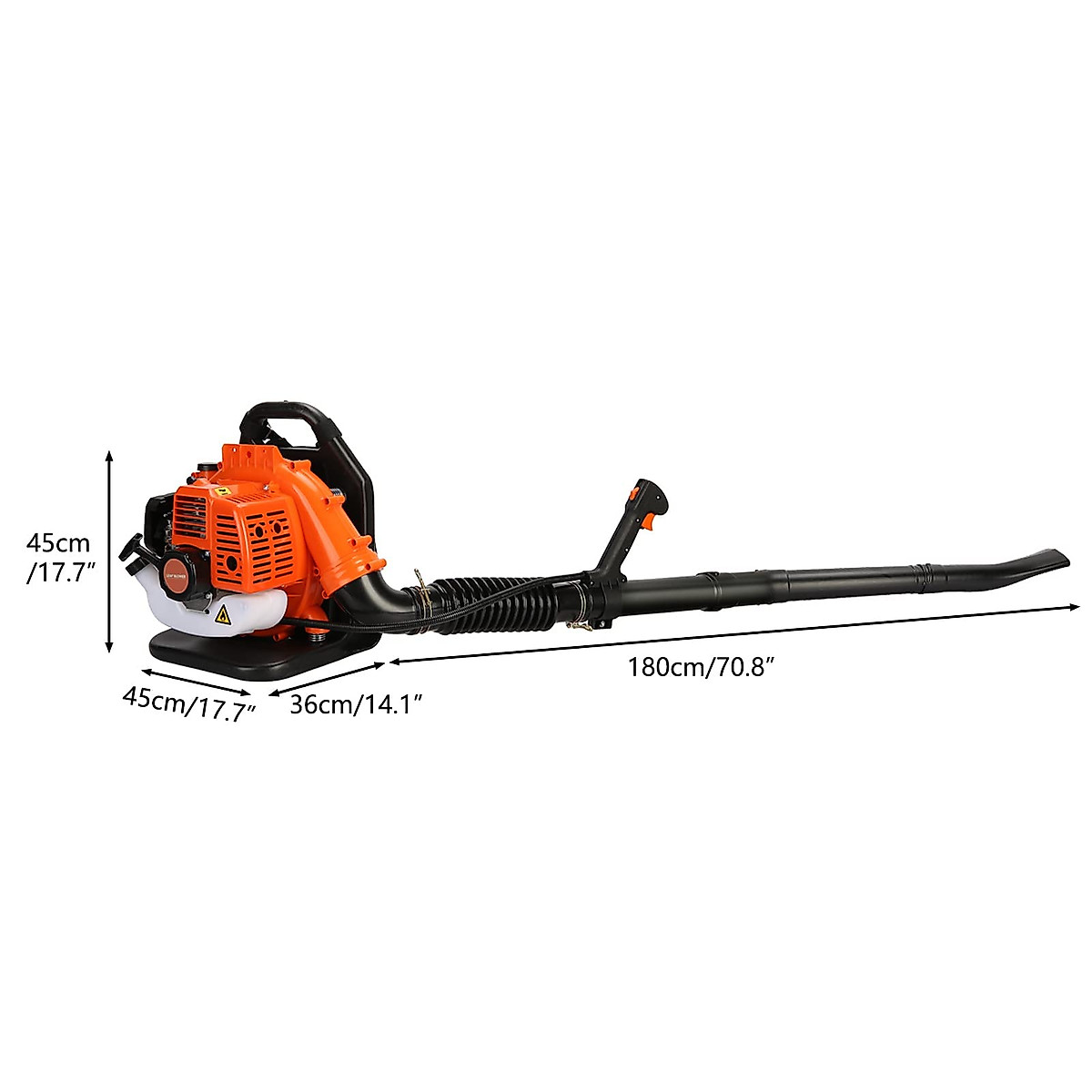 VEAREAR Leaf Blower, 52CC 550CFM 2 Stroke Backpack Gas Powered Leaf Blower, Grass Lawn Blower Air Cooling Gasoline Backpack Grass Blower with Air-Cooled, Backpack Snow Blower for Garden