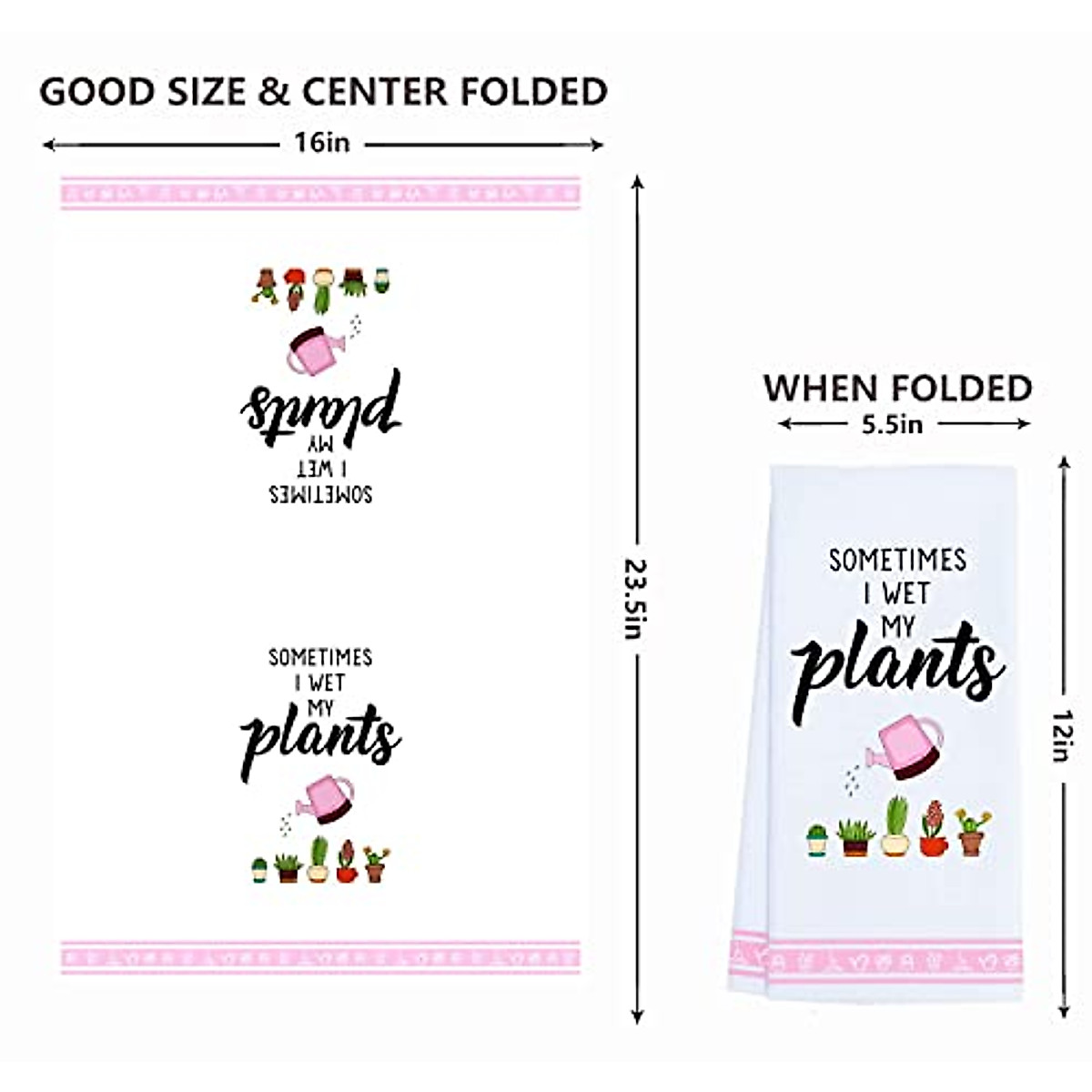 LXOMILL Funny Kitchen Towels, Plant Lover Gifts for Women Gardener, Plant Lady Mom Gifts, Housewarming, Friend Birthday Gift, Succulent Cactus Plant Gifts