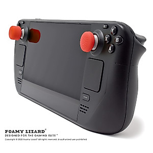 AceShot Thumb Grips (8pc) for Xbox One (Series X, S) & Steamdeck by Foamy Lizard – Sweat Free 100% Silicone Precision Raised Antislip Rubber Analog Stick Grips For Xbox One Controller (8 grips) RED