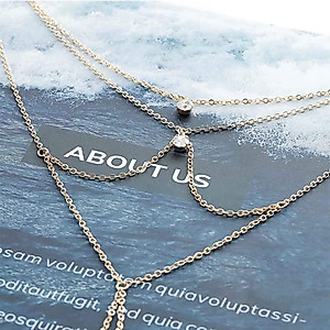 Olbye Low Back Necklace Crystal Backdrop Necklace Gold Body Chain Jewelry for Women Bridal Necklace Jewelry