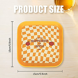 ZenTiky Plastic Plates,4 Pack Multi-Use Reusable Plates for Snack, Fruit, Nut, Dessert, Small Plates for Home, Birthdays, Weddings and Party, 5.9", Multicolor