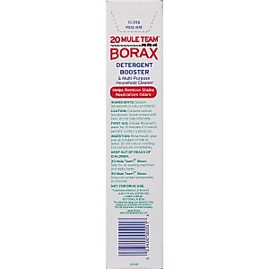 20 Mule Team All Natural Borax Detergent Booster & Multi-Purpose Household Cleaner, 65 Ounce, 4 Count