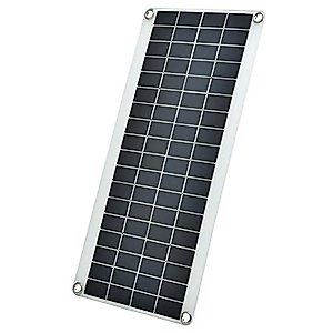 Jadpes 20W Flexible Polycrystalline Solar Panel, 20W New Flexible Polycrystalline Solar Panel Charger Outdoor Waterproof for RV, Homes, Boat | 12V Solar Panel 20W RV