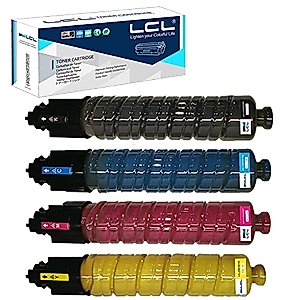 LCL Compatible Toner Cartridge Replacement for Ricoh 821070 821105 821106 821107 821108 CLP37A LP137CA C440DN C430DN C430 C431DN C441DN C430DN C431DN C431DN-HS(4-Pack Bk C M Y)