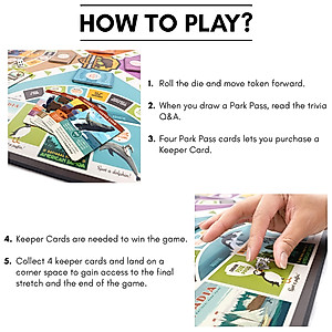 Americanflat National Park Adventure Board Game for Family and Kids Ages 7 & Up, 2-6 Players with Artwork by Anderson Design Group