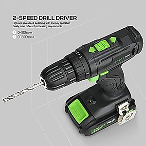 GALAX PRO 2-Speed Compact Drill 20V MAX Lithium-Ion Drill/Driver, 3/8'' Electric Drill with 19+1 Torque Setting, 1.3 Ah Battery, LED Work Light for Home Improvement and DIY Project
