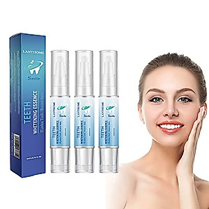 LANTHOME Teeth Whitening Pen - Teeth Whitening Essence Pen, Herbaluxy Teeth Whitening Gel, Travel Tooth Whitening Pen, Beautiful White Smile (3pcs)