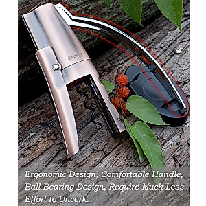 Forge Premium Quality Lever Corkscrew Wine Opener with Foil Cutter