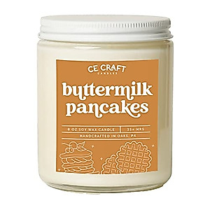CE Craft Buttermilk Pancakes Scented Candle - Maple Syrup Breakfast Scented Soy Candle, Scented Candles Gifts for Women and Men, Celebration Candle, Birthday Gift for Her, Strong Scented Candle