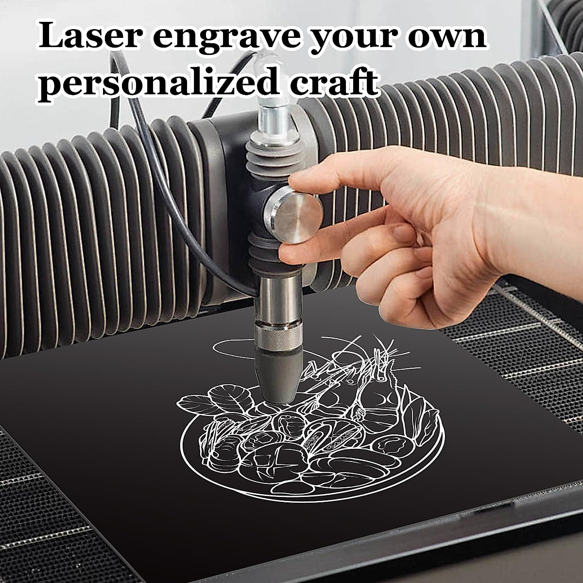 LOYORTY 2PCS 12 x 12 x 1/16(0.06") Inch Anodized Aluminum Sheet, 5052 Black Aluminum Engraving Blanks, 1.5MM Thin Metal Plates for Laser Engraving, Crafting, DIY, House Decoration