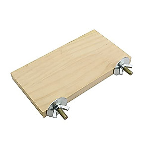 ZCZQC 4pcs Bird Perch Stand Platform Toy, Natural Wood Parrot Perch Stand Stick for Parrot, Budgies, Parakeet Sized Birds (2 x Bird Natural Wood Stand + 2 x Bird Perch)