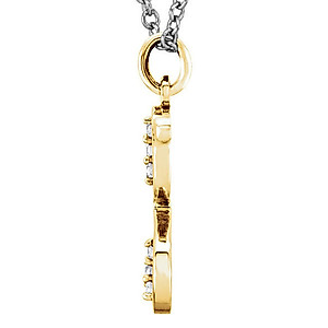 Dazzlingrock Collection 0.05 Carat (ctw) 10K Diamond Lowercase Letter 'g' Initial Pendant, Yellow Gold
