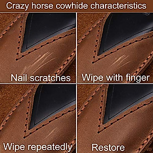 ZiHafate Leather Car Key Fob Cover Compatible with Honda Keyless Remote Control for Honda Accord Civic Crosstour CR-V CR-Z Fit HR-V Odyssey Pilot and More Models (C-Brown)