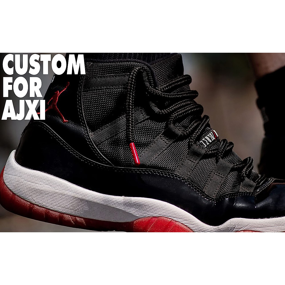 LitLaces - Premium Jordan 11 Replacement Shoe Laces Durable Woven Polyester Shoe Strings for Basketball and Athletic Sneakers (Black, 55")