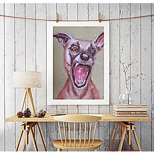 WALL ART ARTWORK PAINTING HUFF DOG