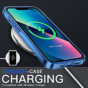 JETech 3 in 1 Case for iPhone 13 Mini 5.4-Inch, with 2-Pack Screen Protector and 2-Pack Camera Lens Protector, Full Coverage Tempered Glass Film, Shockproof Bumper Phone Cover (Navy)