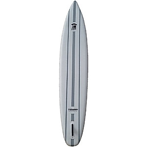 Tower Xplorer Inflatable 14' Stand Up Paddle Board - (8 Inches Thick) - Universal SUP Wide Stance - Premium SUP Bundle (Pump & Adjustable Paddle Included) - Non-Slip Deck - Youth and Adult