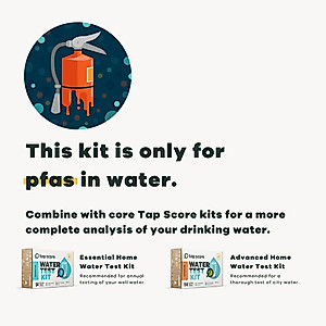 Professional PFAS Test for Drinking Water | Certified Tap Score Home Kit | Mail-in Lab Analysis | Easy Sampling, Shipping Included | EPA Testing Method