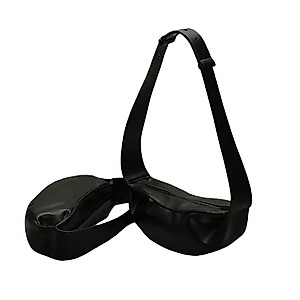 Women's Soft Surface Cowhide Hobo Bag Casual Leather Crossbody Bag Crescent Shoulder Bag Black