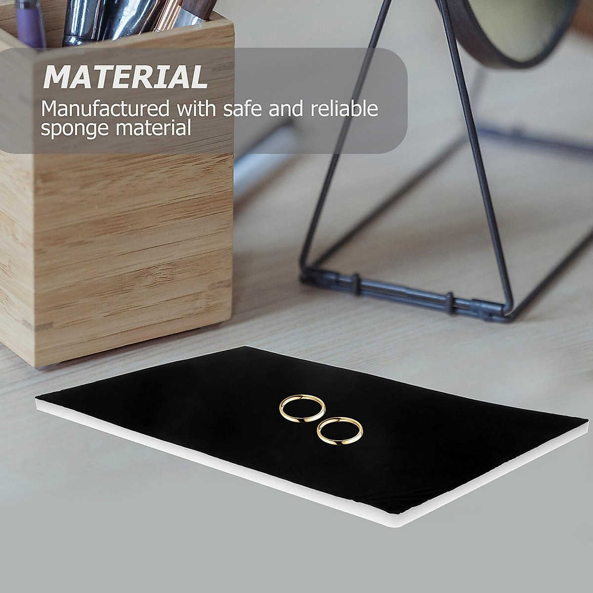 SEWACC Jewelry Sponge Pad Ring Holder Insert Ring Display Sponge Mat Jewelry Showcase Pads Jewelry Supply Earring Organizer Sponge Tray Jewelry Display Sponge Pad Embedded Plug-in