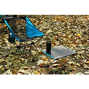 ROCK CLOUD Portable Camping Table Ultralight Aluminum Folding Beach Table Camp for Camping Hiking Backpacking Outdoor Picnic, Black