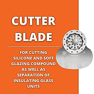 Fein StarLock Cutter Oscillating Blade - Mushroom-Shaped for Cutting Silicone and Soft Glazing Compounds - Fits Most Multitools - 5-Pack - 63903245230