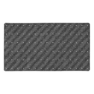 Bath Tub Shower Mat - Anti-Slip PVC Material 15.1x26.8 in, Gentle Cushioning Quick Drying Suction Cups Reliable Solution - Black Texture Pattern Non-Slip Floor Mat