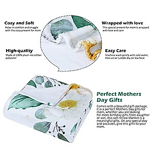 Gifts for Mom Mother's Day Blanket Gifts for Mom Throw Blankets Super Soft Warm Gifts from Daughter Son 01 Purple Flower M