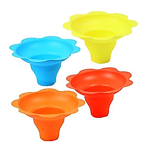 Paragon - Manufactured Fun 4-Ounce SNO-Cone Flower Drip Tray Cups, Multicolor, 100-Cup Case
