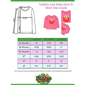 Isaac Mizrahi Loves Sesame Street Elmo Toddler Baby Long Sleeve T-Shirt Tee (3T, Pink)