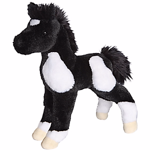 Douglas Runner Black & White Paint Horse Foal Plush Stuffed Animal