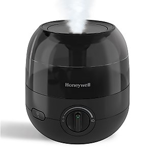 Honeywell Mini Cool Mist humidifier, Easy to Fill and Clean, humidifier for small Bedroom, Kids Rooms, or office. Ultra Quiet Operation and Auto Shut-Off - Black, HUL525B