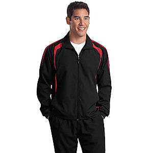 SPORT-TEK Men's Colorblock Raglan Jacket M True Navy/White