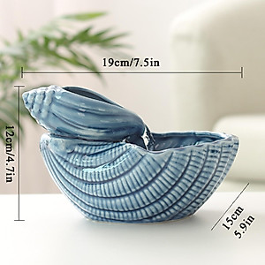 Topjia Pet Ultra Quiet Intelligent Drinking Machine,Ceramic Cat Drinking Water Fountain, USB Electric Water Dispenser,Tabletop Fountains Decoration for Home Office, Blue