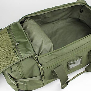 Condor Colossus Duffel Bag - 3 in 1 Rugged Tactical Gear Bag - Backpack/Duffle/Shoulder - Lightweight Multicompartment with 52L Storage - Black (Military, Outdoors, First Responders)