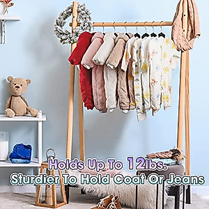 Ulimart Velvet Baby Hangers (11.4 Inch-50 pcs),Baby Clothes Hangers Ideal for Everyday Standard Use,Baby Hangers for Closet,Durable Infant/Toddler Hangers Black Hangers