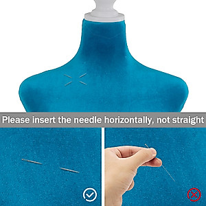 Mannequin Body, Female Dress Form Torso Manikin Body with Adjustable Height Wooden Tripod Stand for Sewing Dressmakers Dress Jewelry Display, Blue