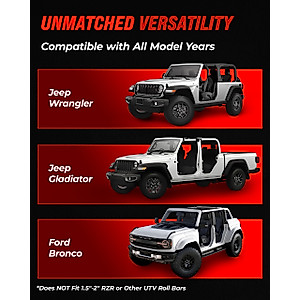 Badass Moto for Jeep Fire Extinguisher Mount - Fire Extinguisher Holder Compatible with Jeep Wrangler 1965-2022 JK JKU TJ CJ Gladiator- Easy No Tool Install for Jeep Roll Bar Accessories - Gifts