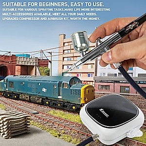 XDOVET Airbrush Kit 30PSI, Airbrush Set with Compressor, Mini Airbrush Compressure Kit for Makeup, Cake Decorating, Nail Art, Painting, Tattoo, DIY Modeling with Air Brush Set