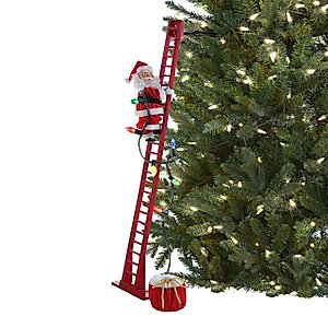 Mr. Christmas Super Climber Musical Animated Indoor, Plastic, Christmas Decoration, 42 Inches, White Santa