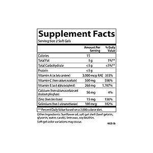 Carlson - ACES + Zn, Vitamins A, C, E + Selenium & Zinc, Cellular Health & Immune Support, Antioxidant, 60 Softgels