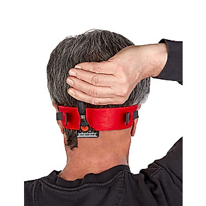 Quality Time Neck Hair Guide SuPremium - A Neckline Template for Shaving and Keeping a Straight or Curved Neck Hairline; a Line Up Stencil for Neckline Haircuts, Do-it-Yourself Made in USA