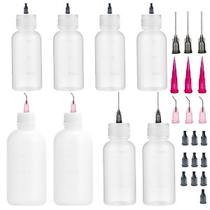 KIGITIK 8 Pack 30ml+50ml+100ml Glue Squeeze Bottle, Precision Tip Applicator Bottle, Needle Tip Squeeze Bottle, Glue Applicator Bottles, for Paint, Quilling, Craft, Ink, Oil