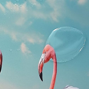 WELLDAY Shower Curtain Flamingos Bathroom Decor Waterproof Fabric with Hooks 60x72 Inch